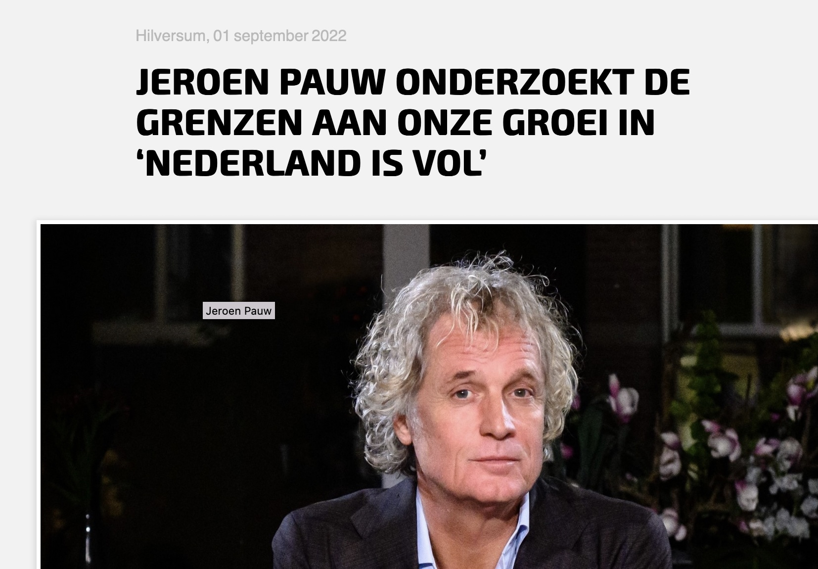 GeenStijl: Nieuwe VARA-serie: 'Nederland is VOL'