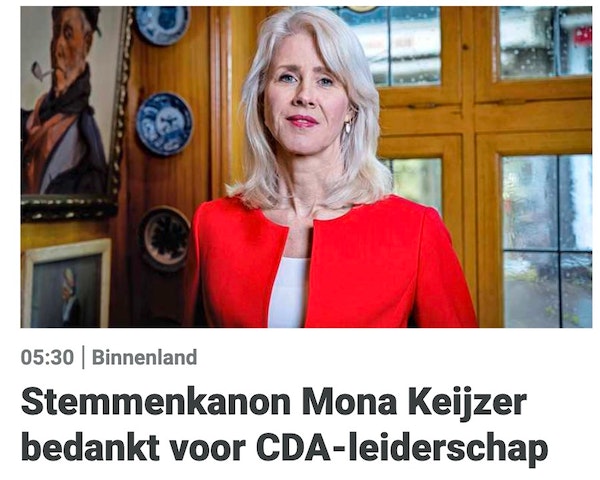 GeenStijl: Vrouw (54) wil niet CDA-leider worden