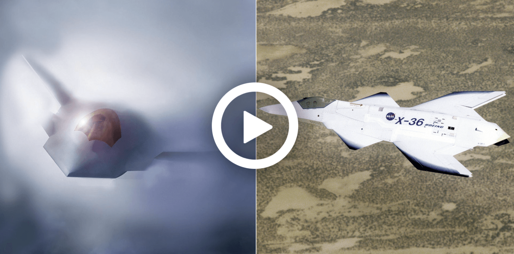 GeenStijl: Hey wordt F-22's opvolger de Boeing 'F-47' gewoon ongeveer NASA's staartloze Boeing X-36?